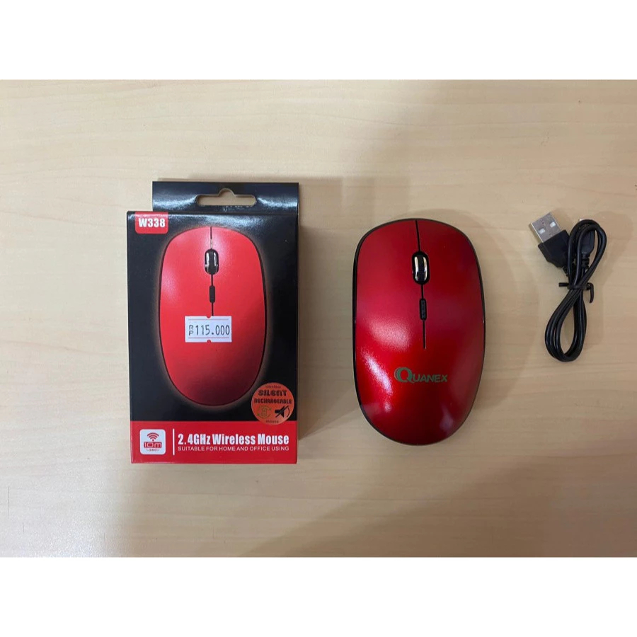 Jual Mouse Wireless Quanex W338 4D Rechargeable Silent | Shopee Indonesia