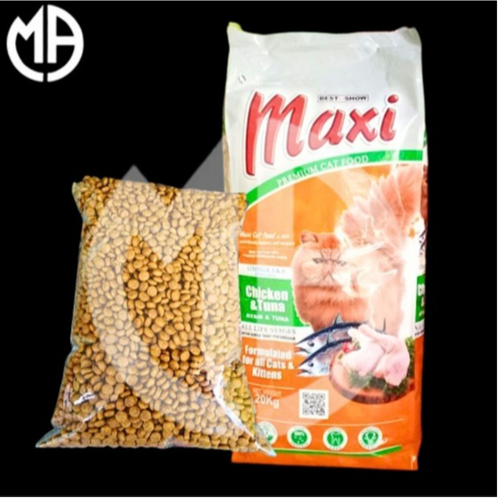 Jual Makanan Kucing Maxi Cat Food Chicken Tuna Catfood Repack 500gr ...