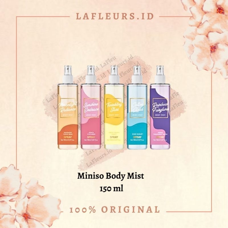 Jual Miniso Body Mist Spray 150ml Cotton Cloud / Sunshine Embrace ...