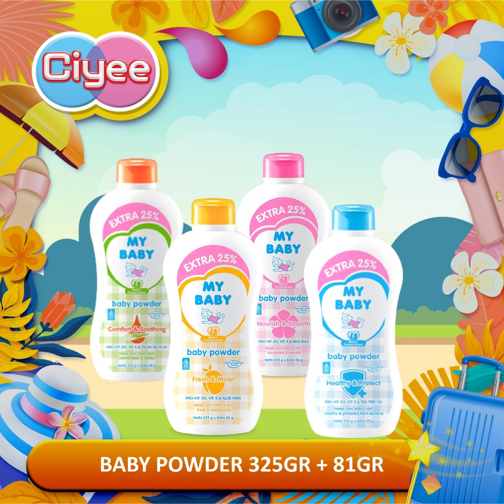 Jual My Baby Powder 325gr + 81gr - Mybaby Bedak Tabur Bayi HALAL - Ciye ...