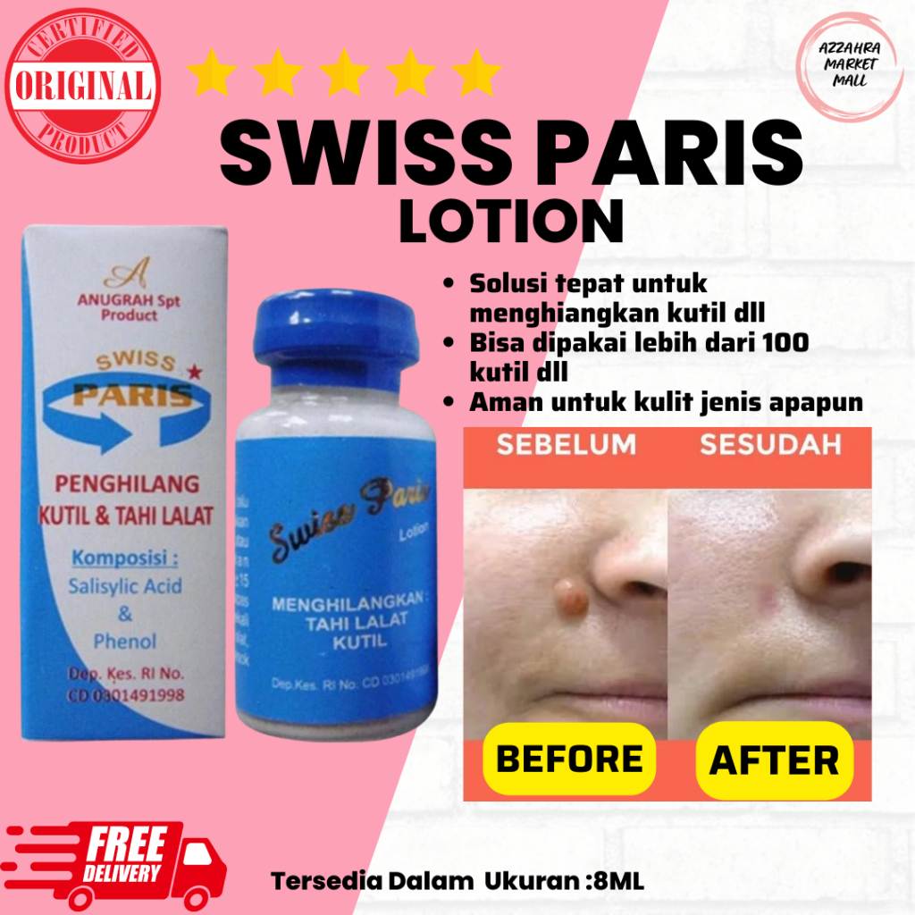 Jual Swiss Paris Lotion Obat Penghilang Kutil Tahi Lalat | Shopee Indonesia