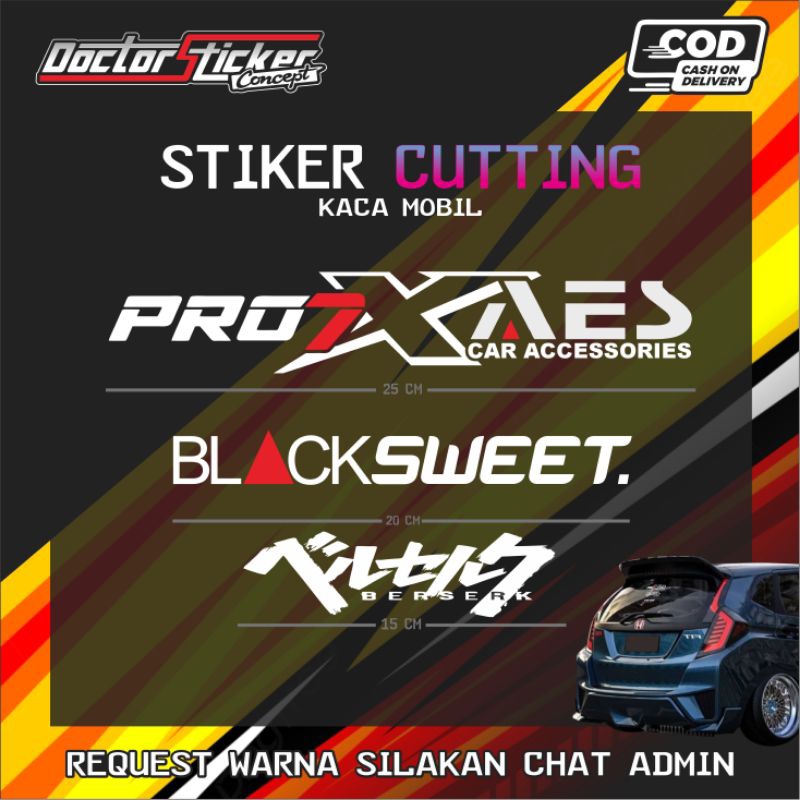 Jual Stiker Sepaket Pro7 x AES Anime Kanji Jepang | cutting Stiker ...