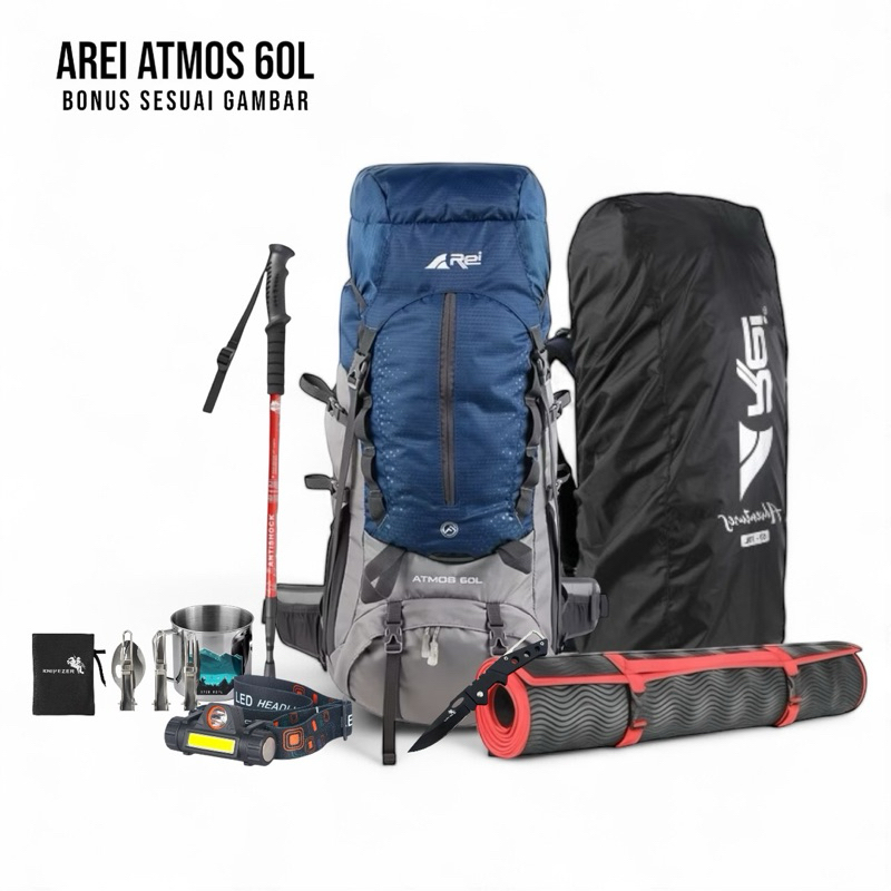 Jual carrier arei atmos 60L tas hikking arei | Shopee Indonesia