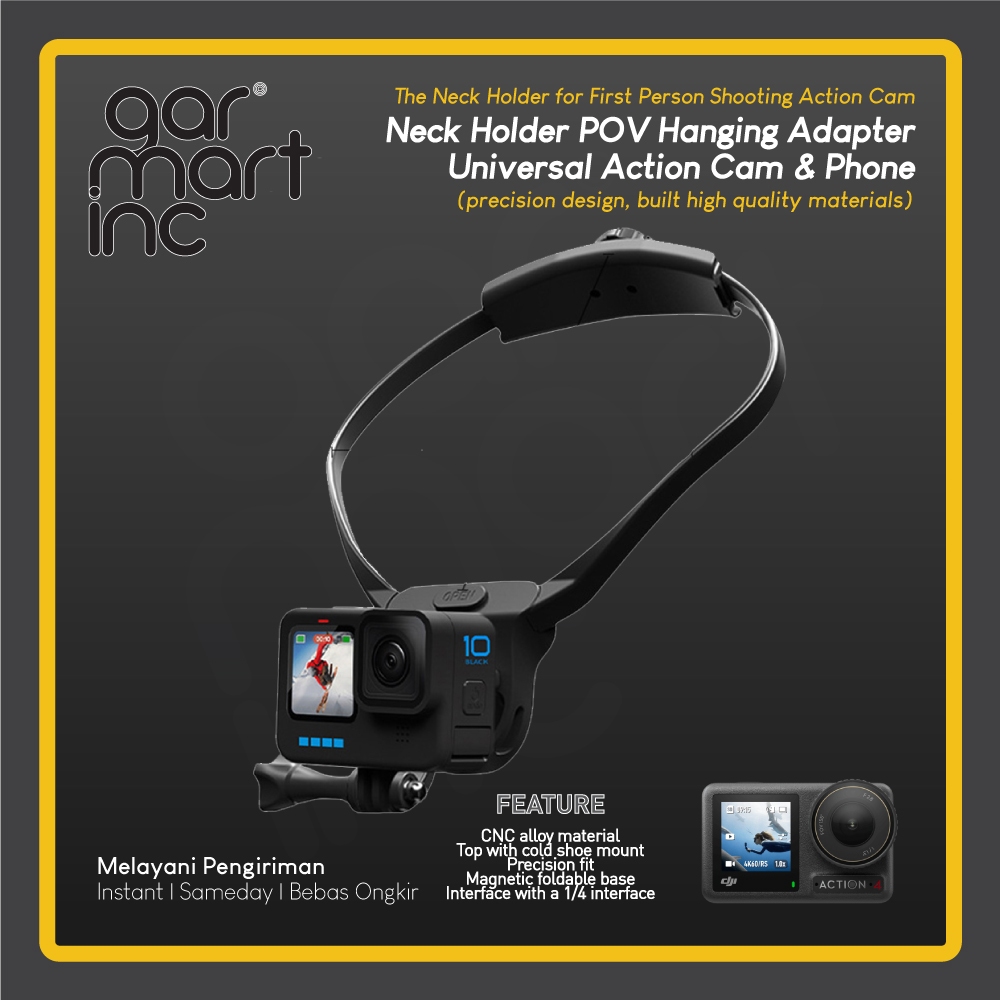 Jual LAZY-N360 Complete Set Neck Holder Mounting 360 POV for Action Cam ...