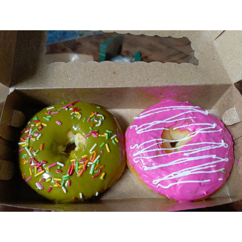 Jual roti donat glaze besar isi 2 empuk enak | Shopee Indonesia