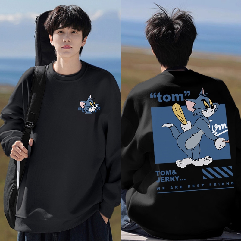 Jual PUERTO Sweater Pria Lengan Panjang Cartoon Tom and Jerry Joint ...