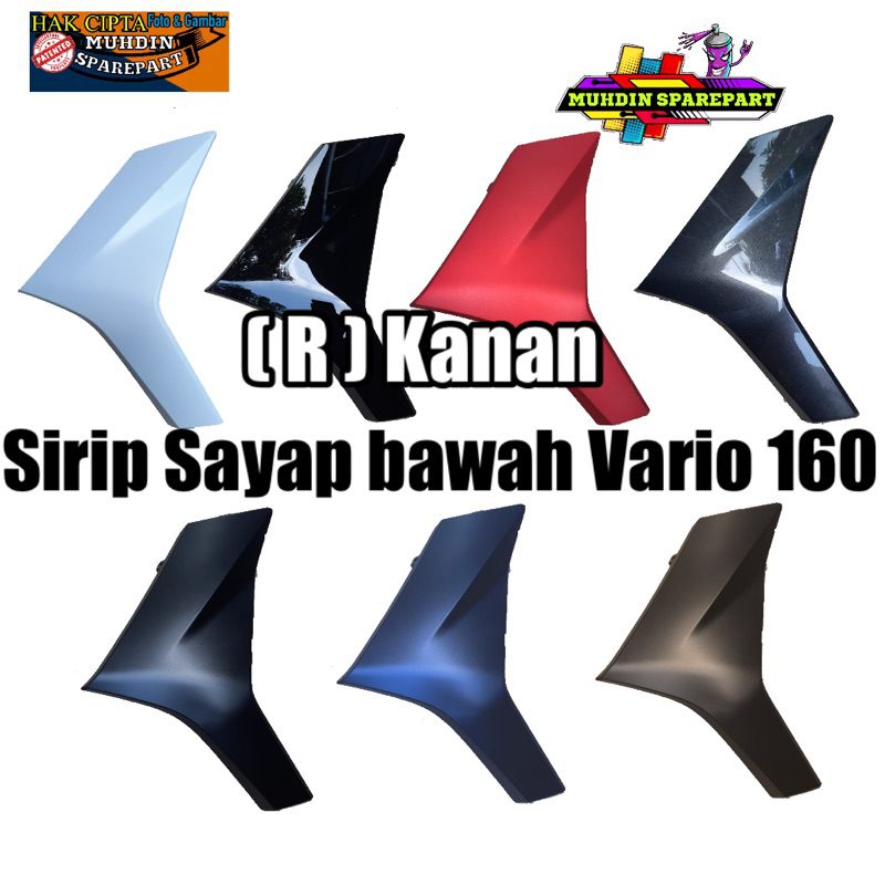 Jual cover R floor side sirip sayap bawah kanan vario 160 new K2S 2022 ...