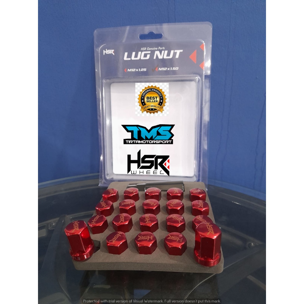 Jual BAUT RODA RACING ORIGINAL HSR TYPE-02 WARNA MERAH DRAT/ULIR KASAR ...