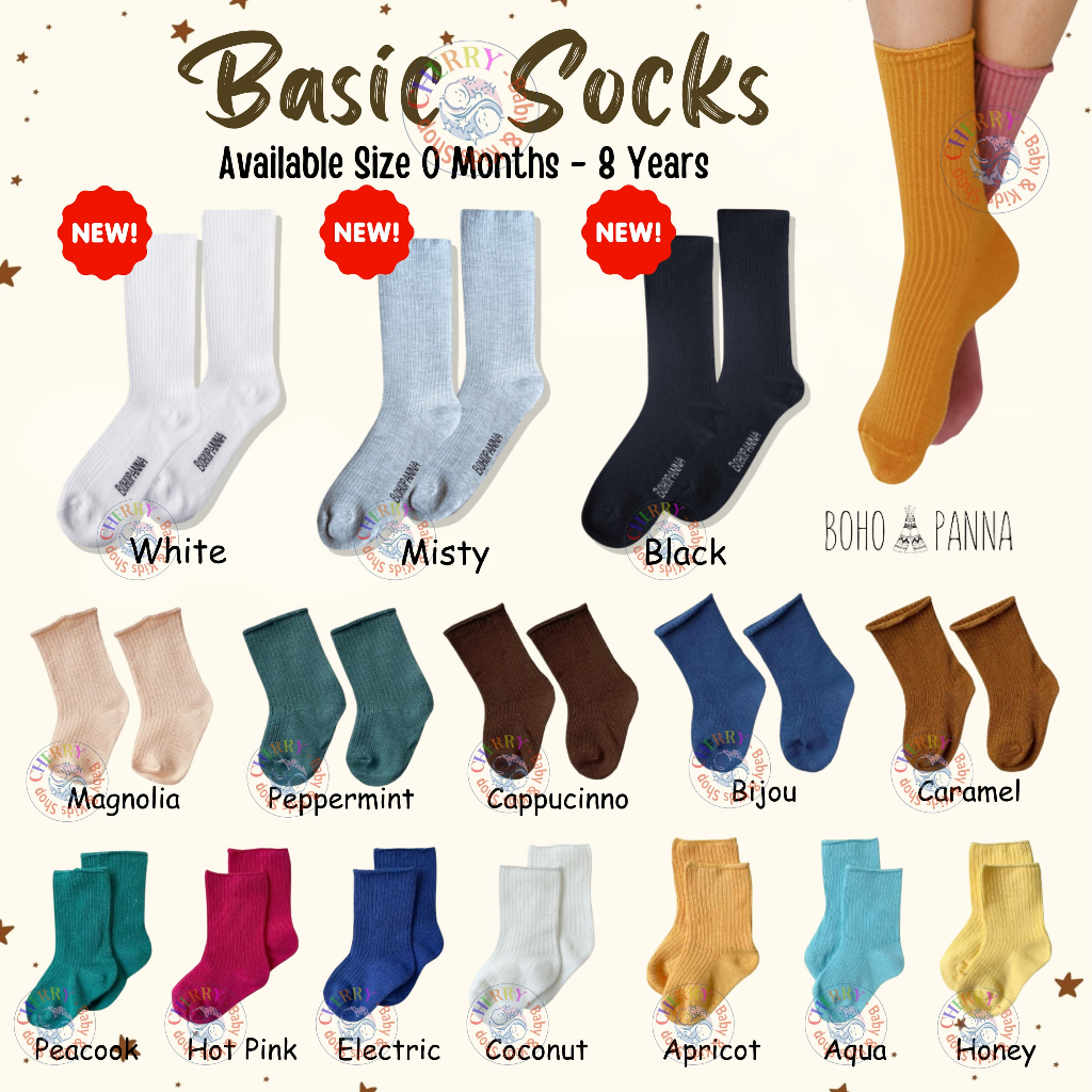 Jual Bohopanna Basic Socks 0-7 Tahun Kaos Kaki Bayi Anak Boho Baby CBKS | Shopee Indonesia