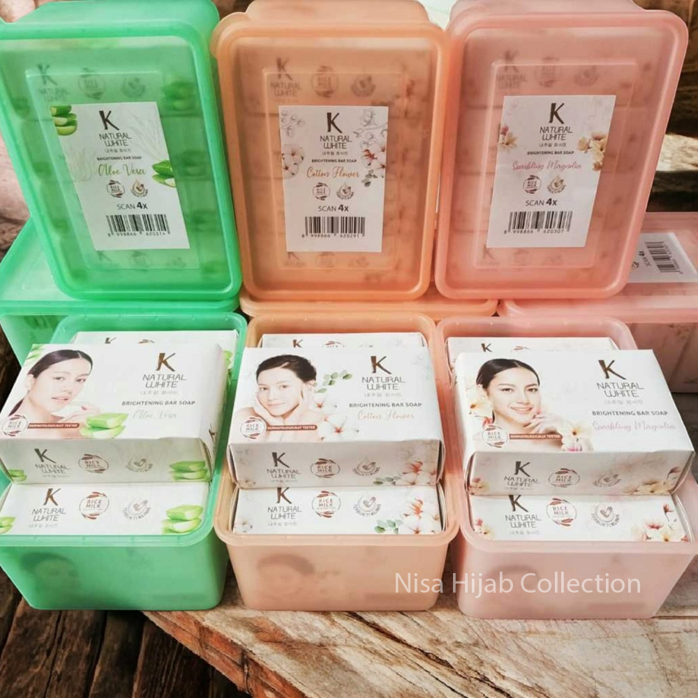 Jual K Natural BOX Sabun Mandi Batang Bar Soap 85gr x 4pcs Bonus Tepak ...