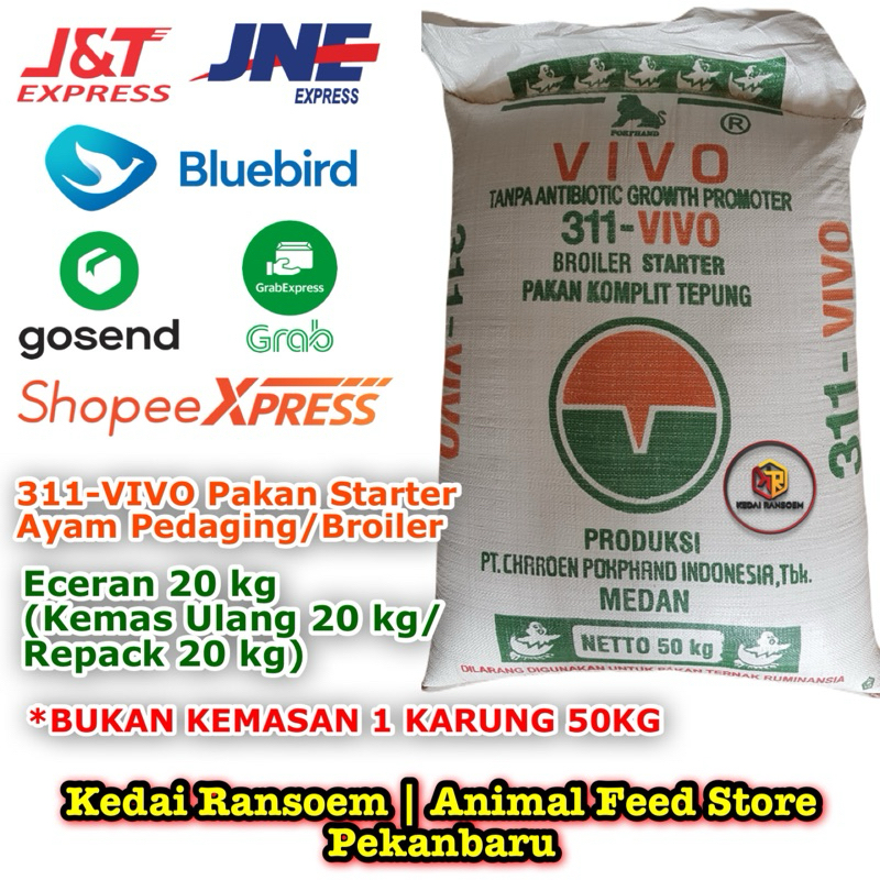 Jual 311-VIVO Eceran 20 kg | Pakan Ayam Broiler Starter | Pur Ayam ...