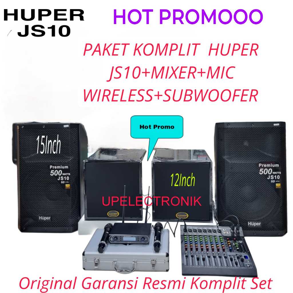 Jual Paket Sound System 15" Huper JS10+Subwoofer 12" Dusenberg Original ...