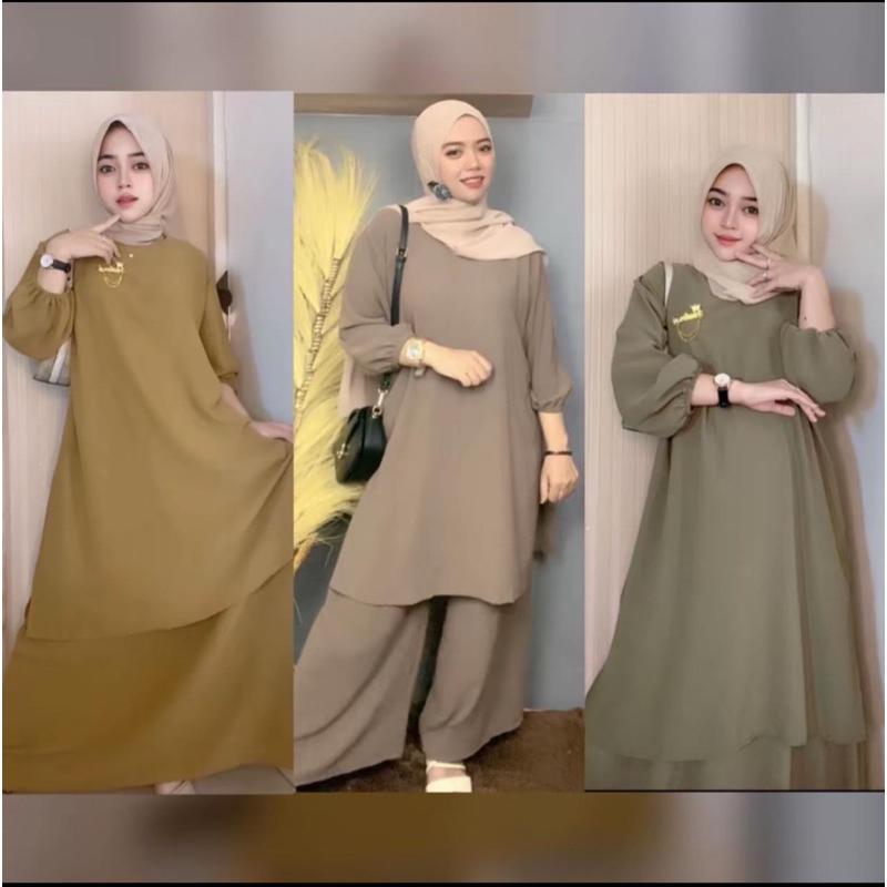 Jual Setelan Tunik Melayu Wanita Kekinian Bisa Pilih Model Setelan ...