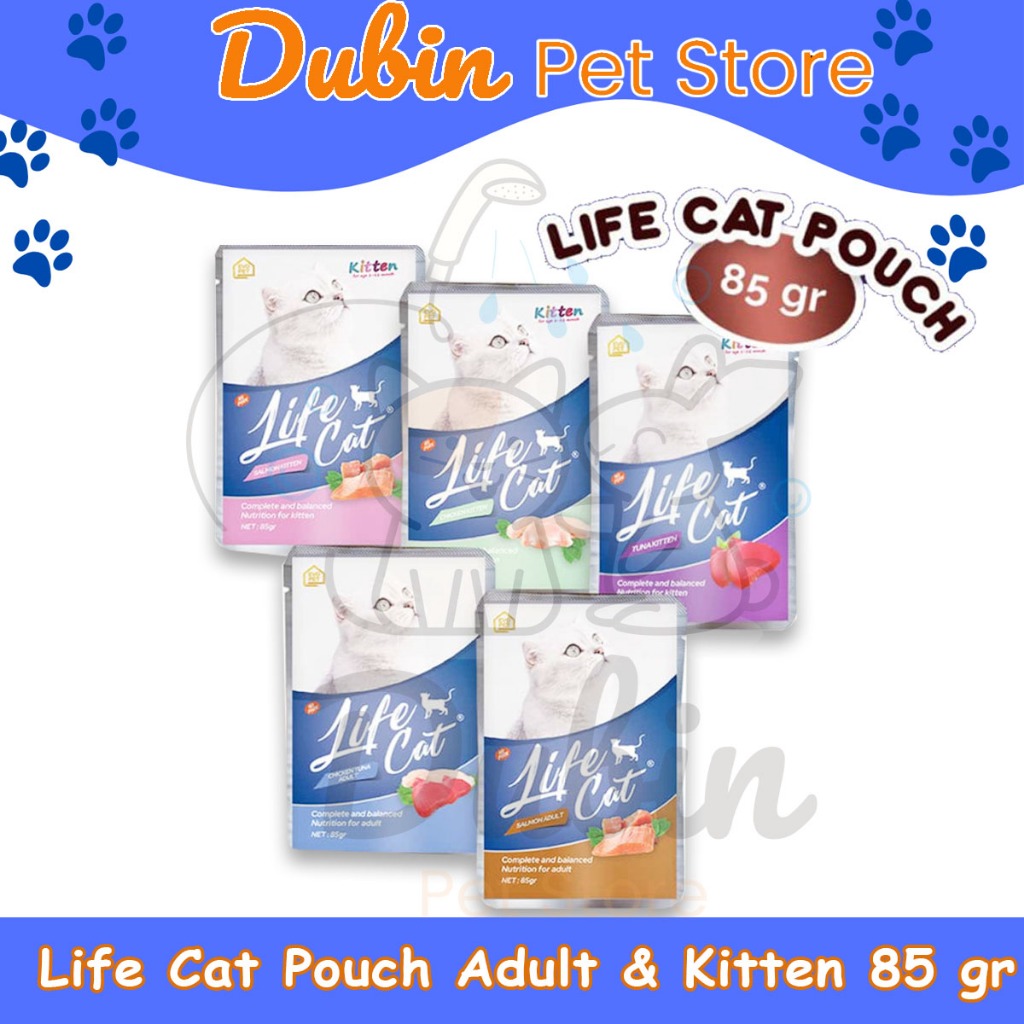 Jual LIFE CAT Pouch 85gr Kitten Adult All Varian - Lifecat Sachet Wet ...