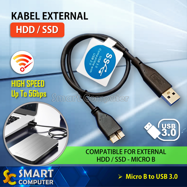 Jual Kabel Hardisk External HDD SSD Micro B to USB 3.0 - High Speed ...