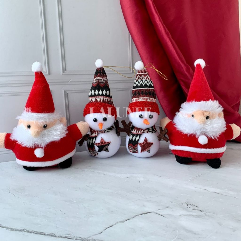 Jual Kado Boneka Natal Santa Claus dan Snowman / Hampers Boneka Hiasan ...