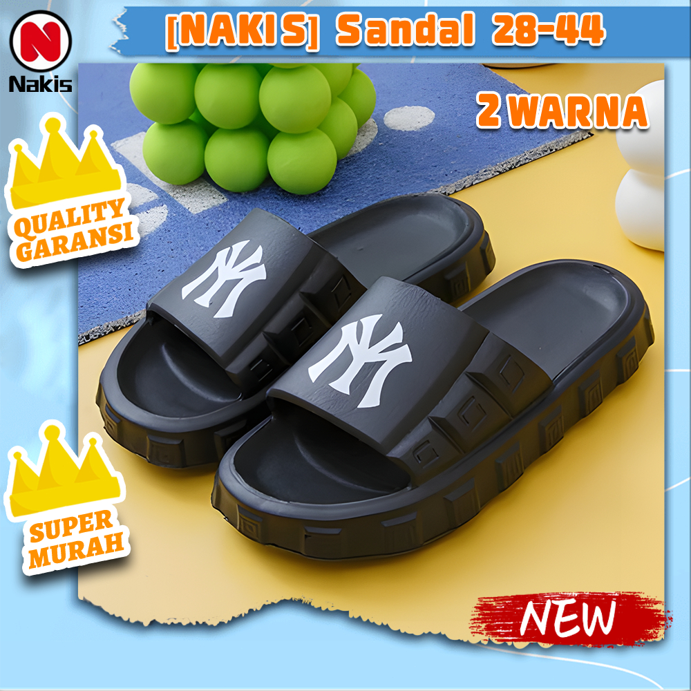 Jual NAKIS Angola Sandal Slip On EVA Sandal Rumah Slop Santai Wanita Pria Sendal Korea Jelly ...