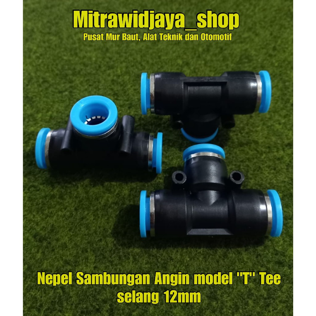 Jual Fitting pneumatic / sambungan selang angin model TEE (T) SPE Selang pu 12mm nepel klakson ...