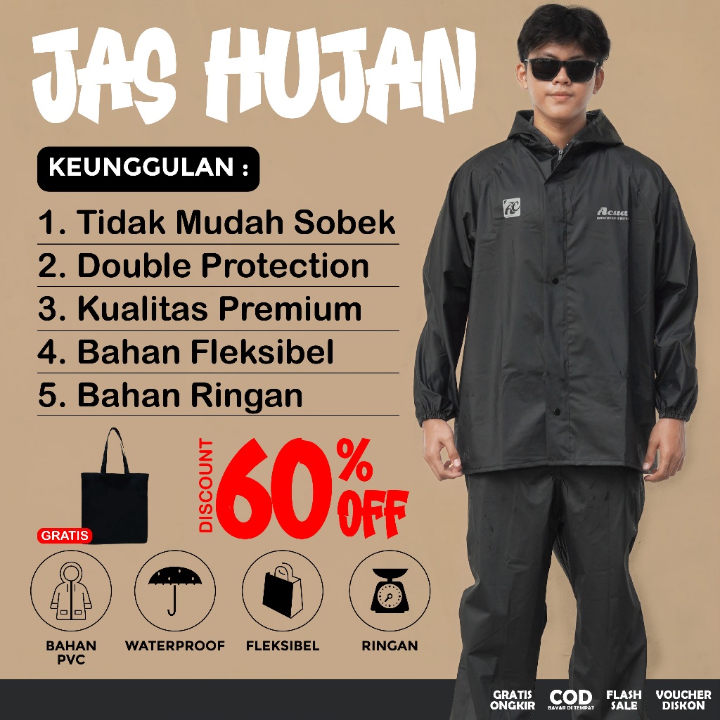 Jual jas hujan mantel hujan pria wanita setelan dewasa jas ujan jas hujan tebal rain coat jumbo ...