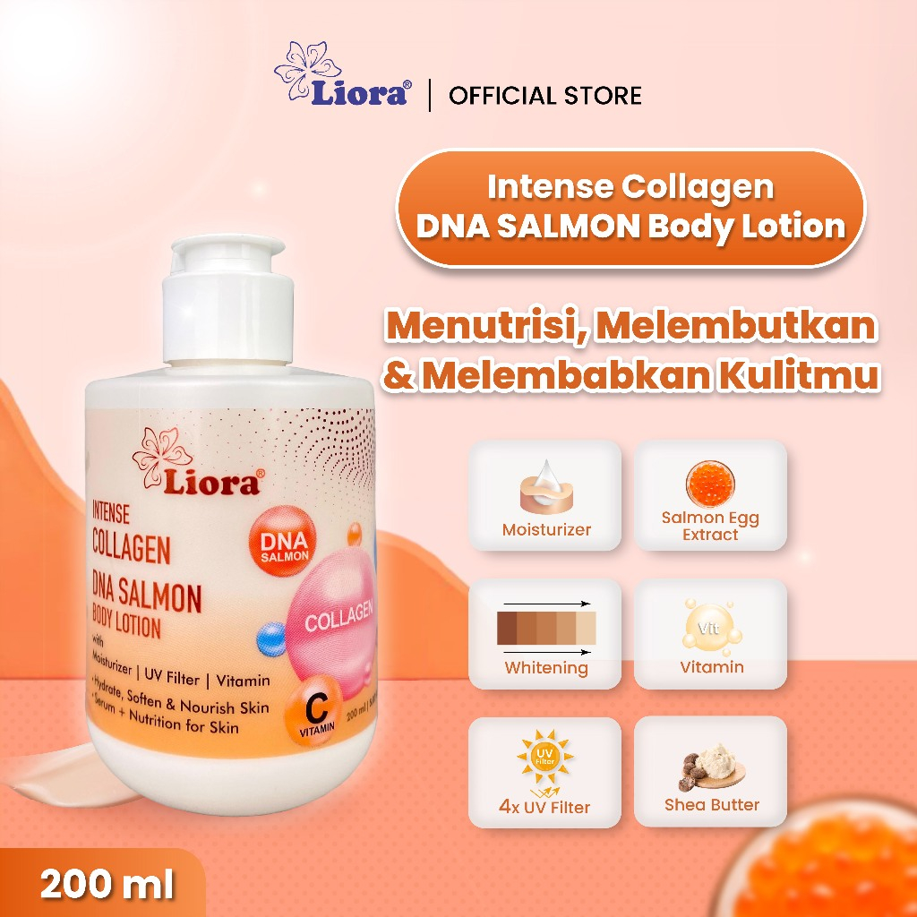 Jual LIORA Intense Collagen DNA Salmon Body Lotion 4x UV-Filter -200ML ...