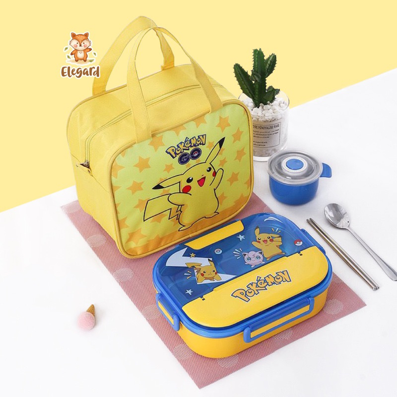 Jual POKEMON LUNCHBOX / lunchbox stainless anak /kotak makan stainelss ...