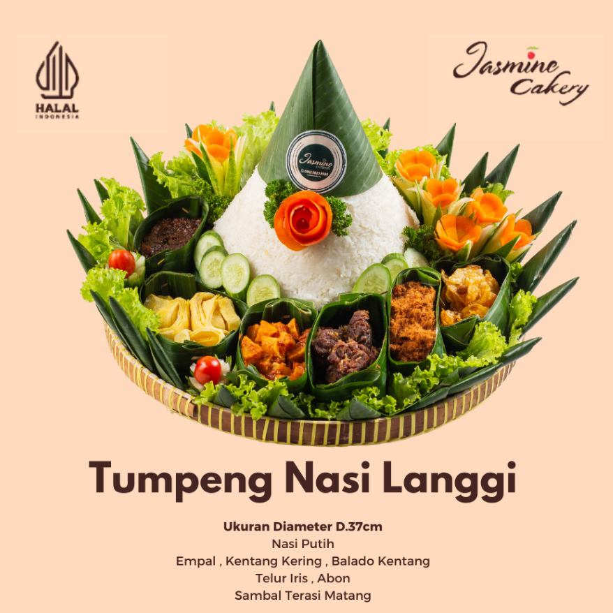 Jual Tumpeng Nasi Langgi Diameter 37cm Jasmine Cakery | Shopee Indonesia