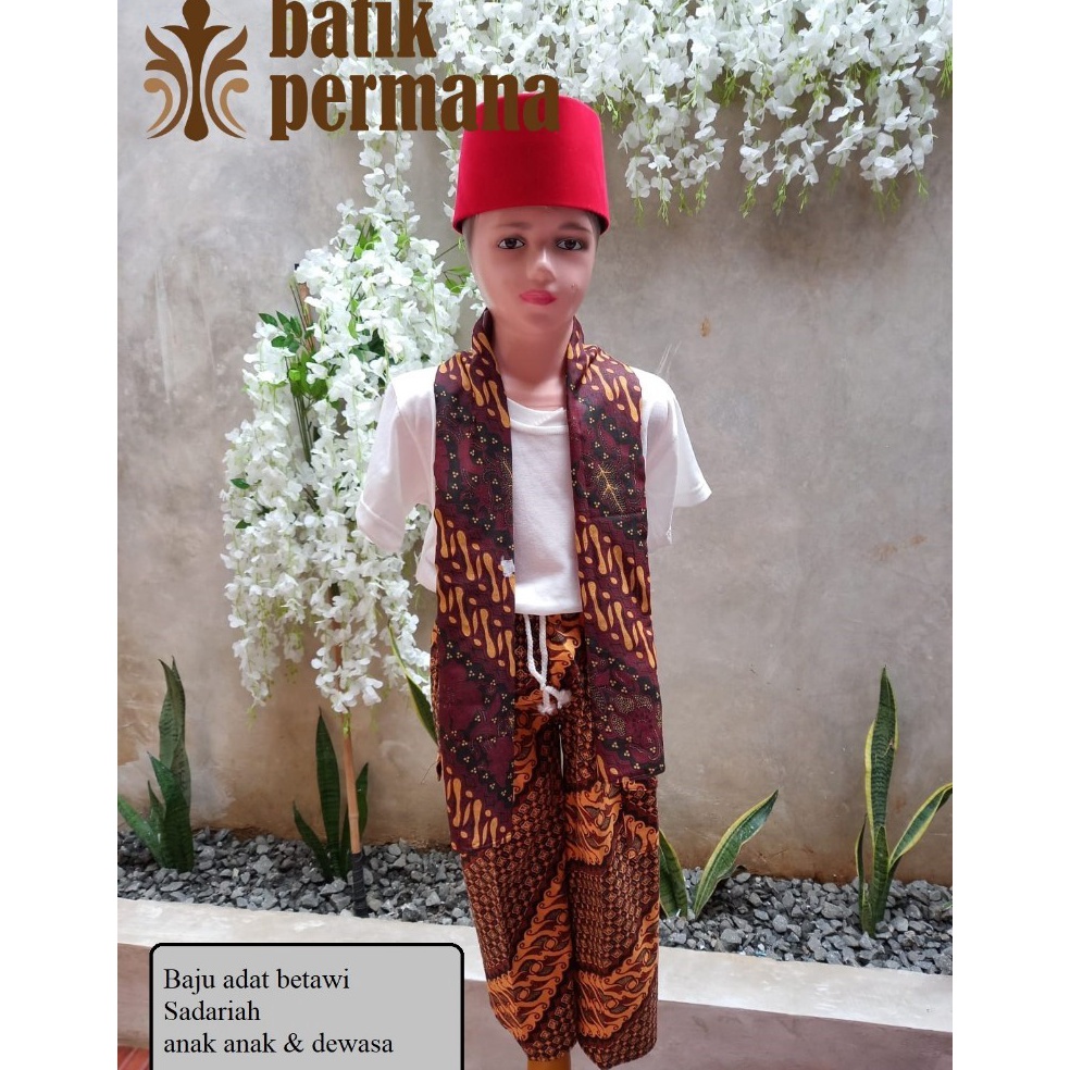 Jual KODE K66S Baju Adat Betawi Sadariah Betawi Batik AnakAnak Dan ...