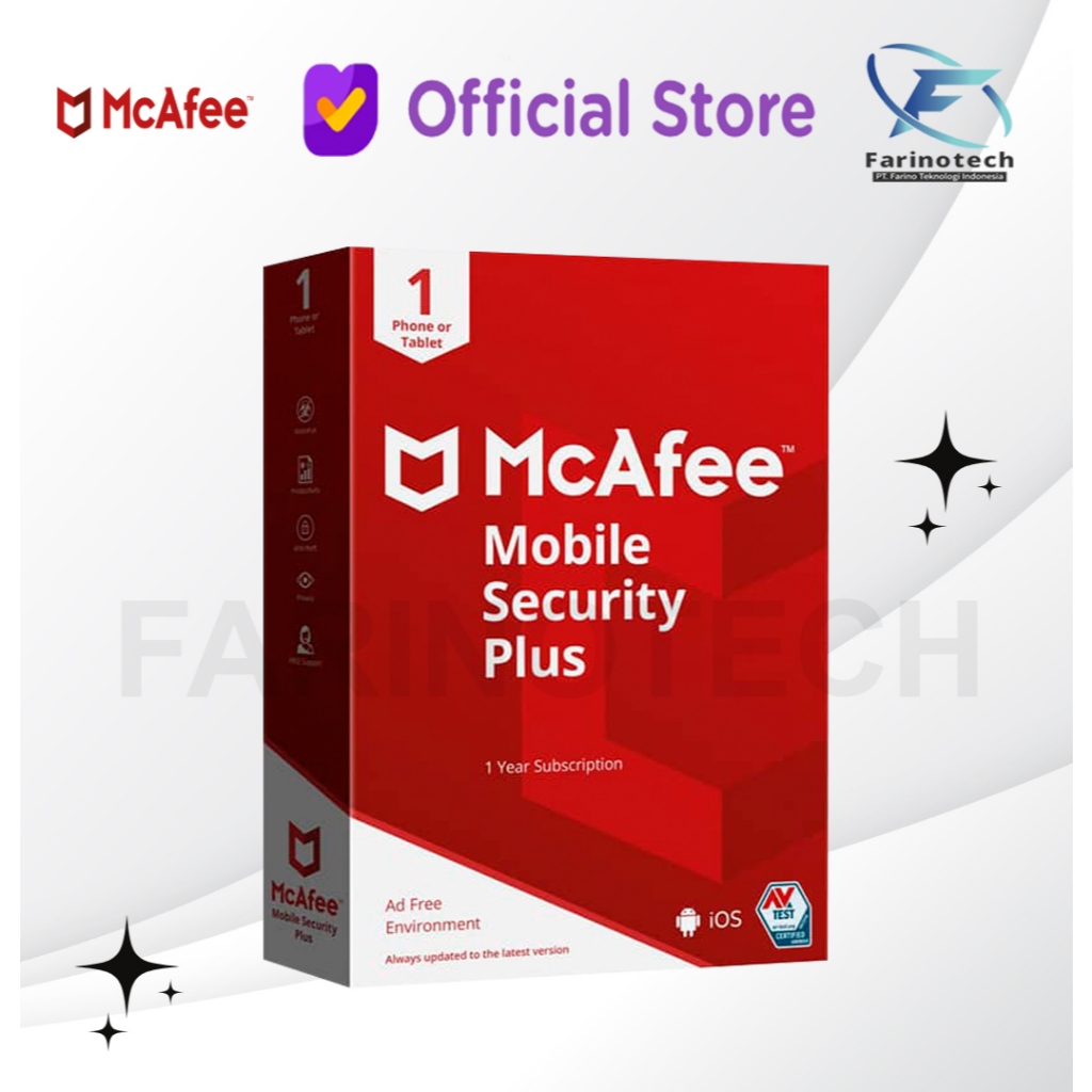 Jual McAfee Mobile Security 1 Device 1 Tahun Original License Key ...
