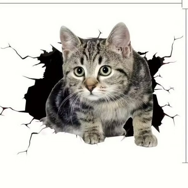 Jual stiker gambar kucing lucu size kecil 10x10 cm print cut | Shopee ...