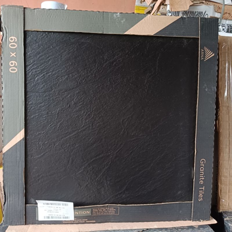Jual Granit lantai 60x60 hitam Matt amani black | Shopee Indonesia
