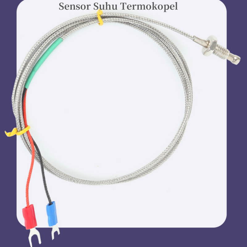 Jual Probe Termokopel Tipe-K 1mm x 100mm 2-kabel Sensor Suhu 2-Terminal ...