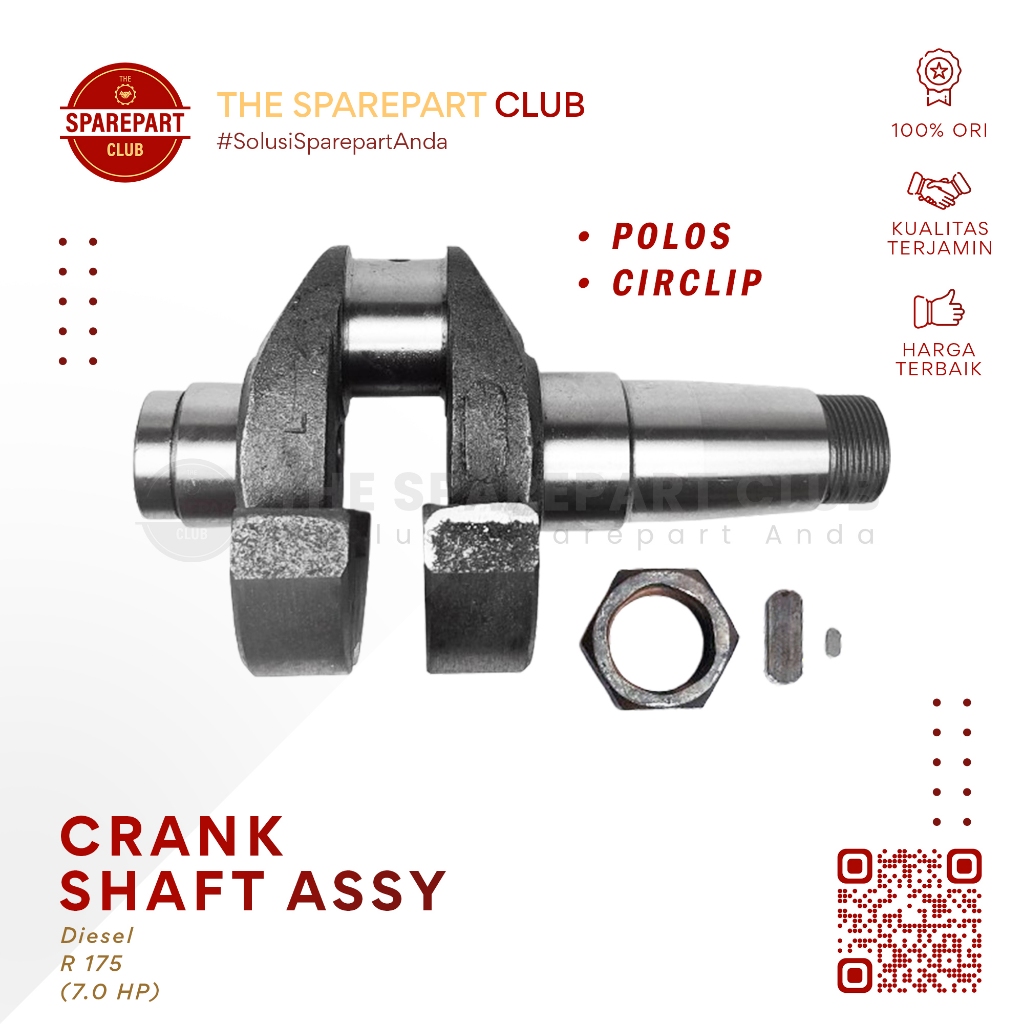 Jual As Kruk As Mesin Diesel R175 7 PK HP - Crank Shaft Assy | Shopee ...