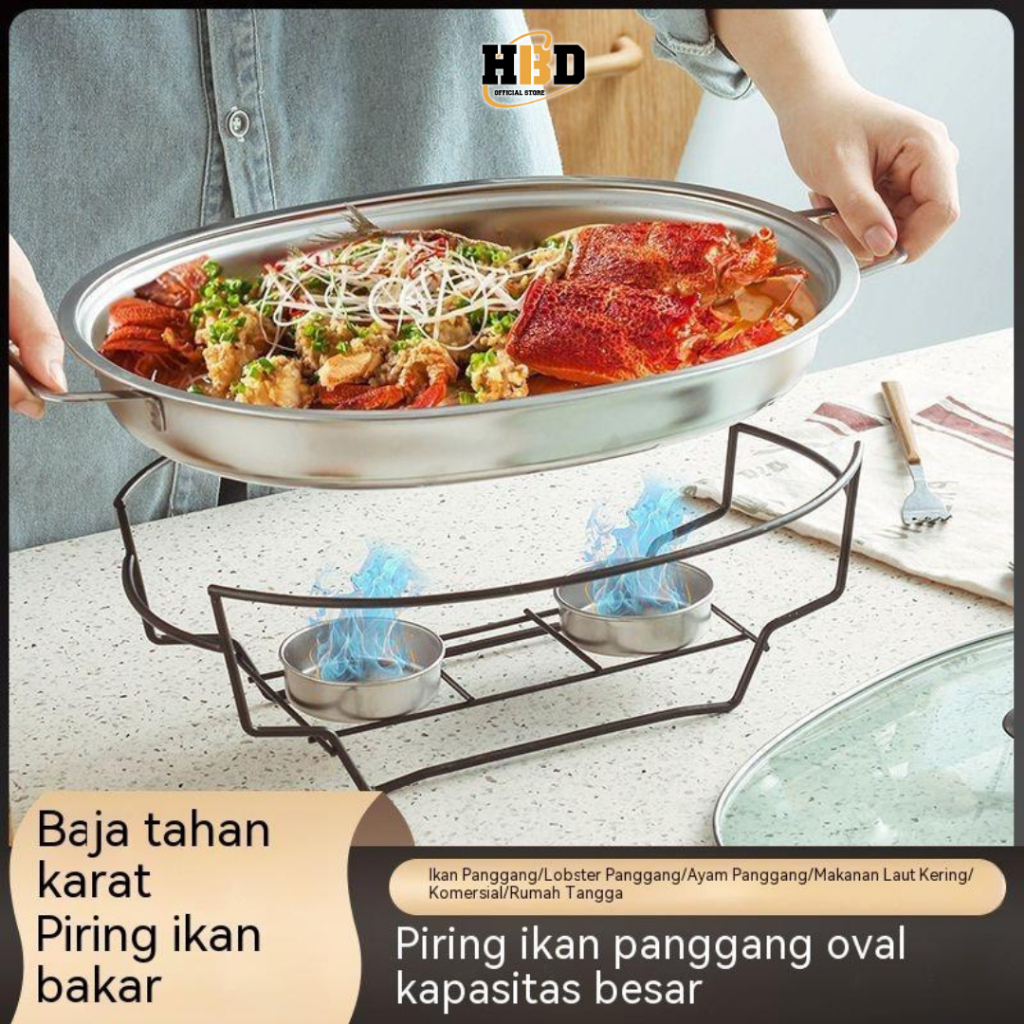 Jual "COD"【piring ikan】Piring Ikan Bakar 304 Baja Tahan Karat Wajan ...