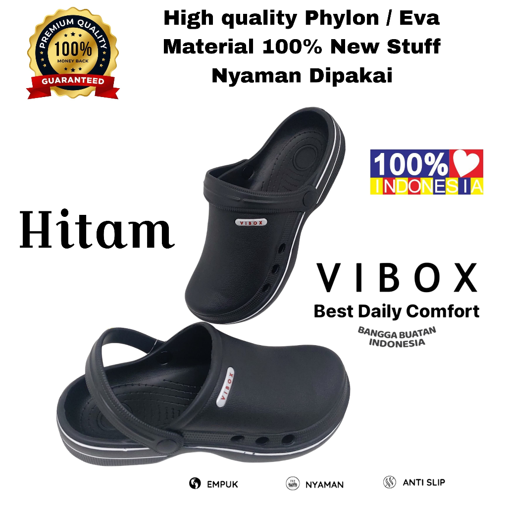 Jual MS - Sandal Kodok Hitam | Sandal Medis Dokter Perawat | Sandal ...