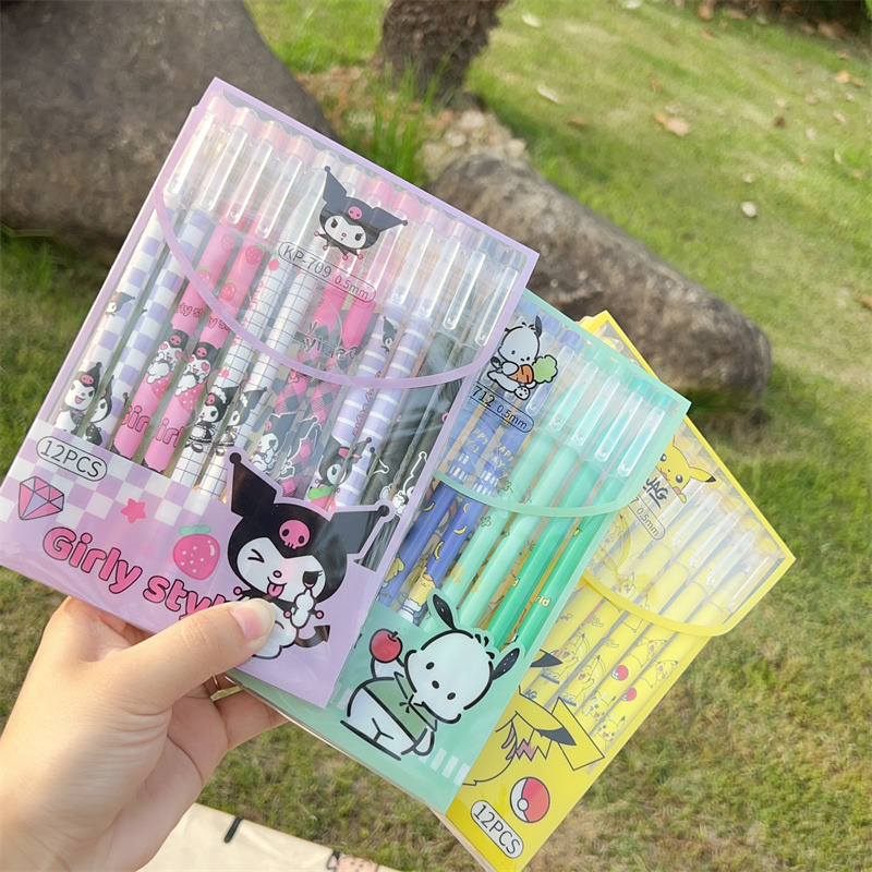 Jual PULPEN 1 SET ISI 12 / PULPEN POMPOMPURIN / PULPEN KUROMI / PULPEN ...