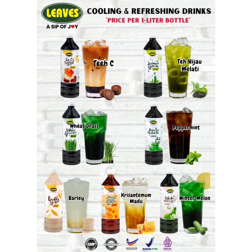 Jual MINUMAN LEAVES / SIRUP LEAVES / SIRUP KOPITIAM/ 1000ML/TEH C ...