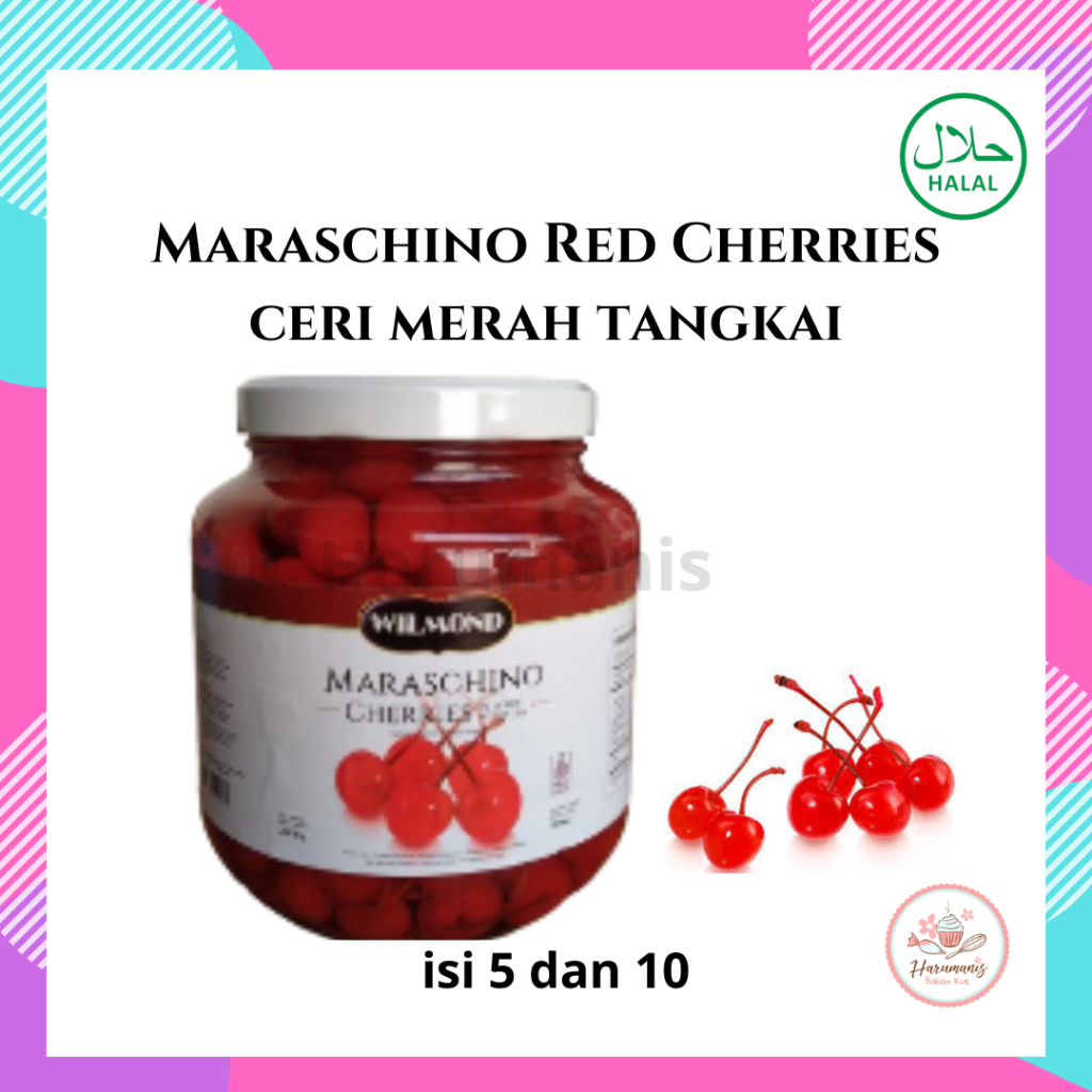 Jual Ceri Tangkai Merah Maraschino Cherry 5pcs / 10pcs | Shopee Indonesia