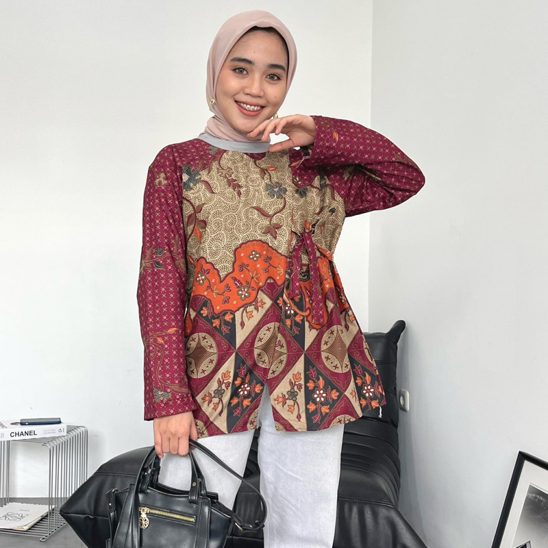 Jual Anna blouse Part 1 - atasan batik [READY STOCK BANYAK MOTIF ...