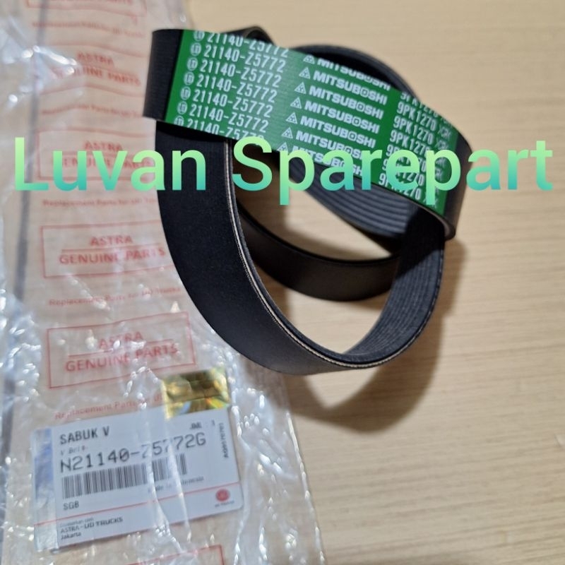 Jual FAN BELT TRUCK NISSAN EURO PKC/PK/CWA260 ASLI 21140-Z5772 9PK1270 ...