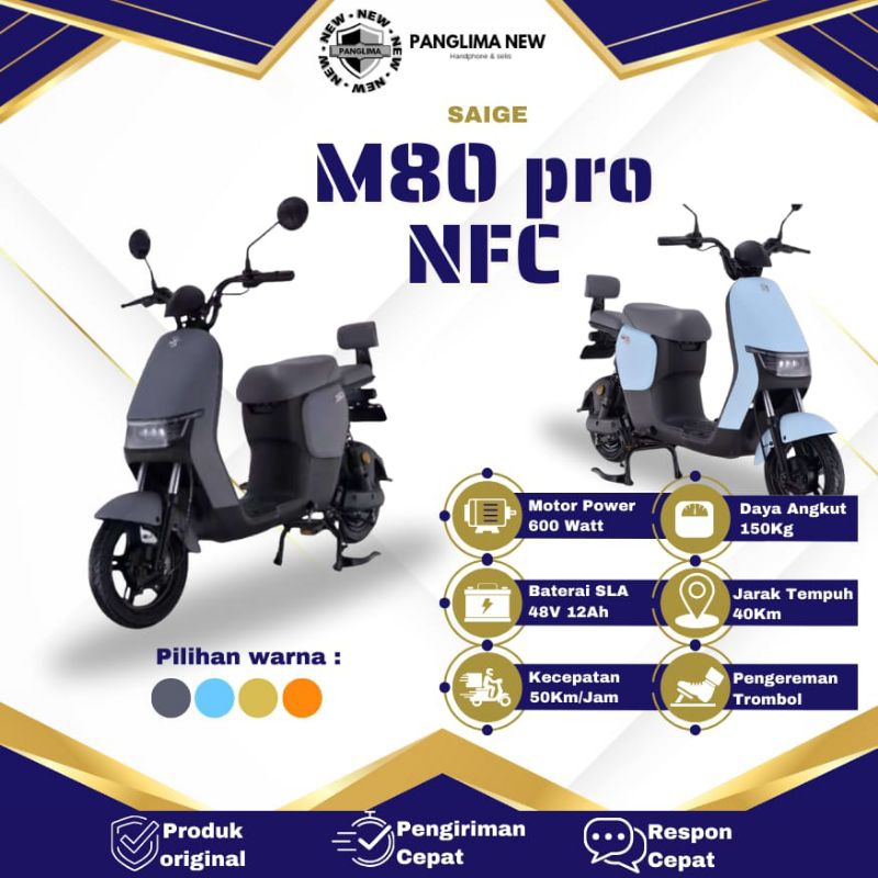 Jual Sepeda Listrik SAIGE M80 PRO NFC 600W Garansi Resmi | Shopee Indonesia