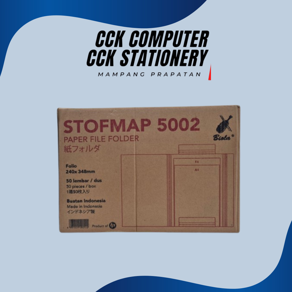 Jual Stop map / stopmap biola 5002 folio / F4 kertas 10 lembar | Shopee ...
