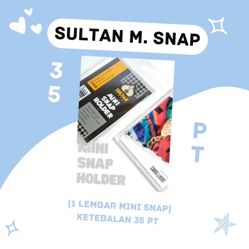 Jual Sultan Supply Mini Snap Holder 35pt 2.5” X 3.5” - TCG KPOP PhotoCard | Shopee Indonesia