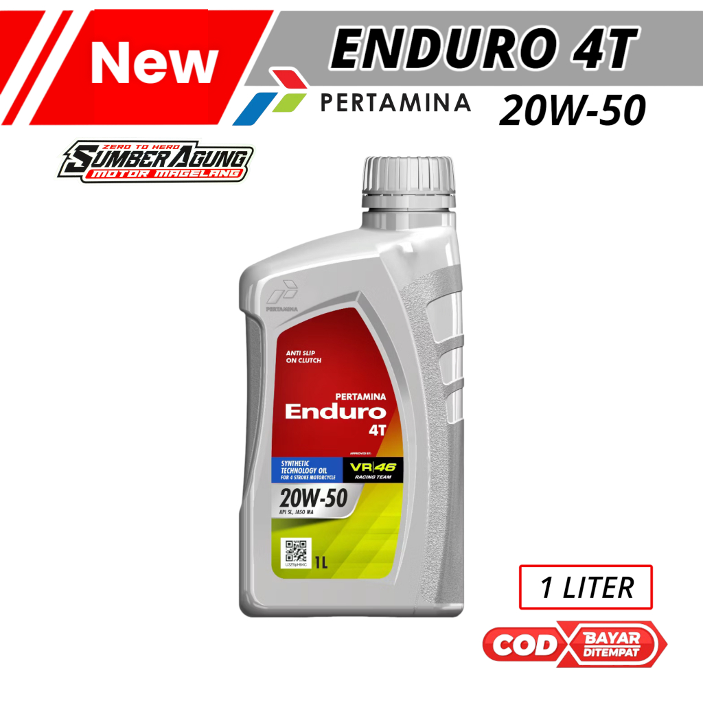 Jual Oli Enduro 4T 1 Liter Sae 20W-50 Jamin Original Pertamina | Shopee Indonesia