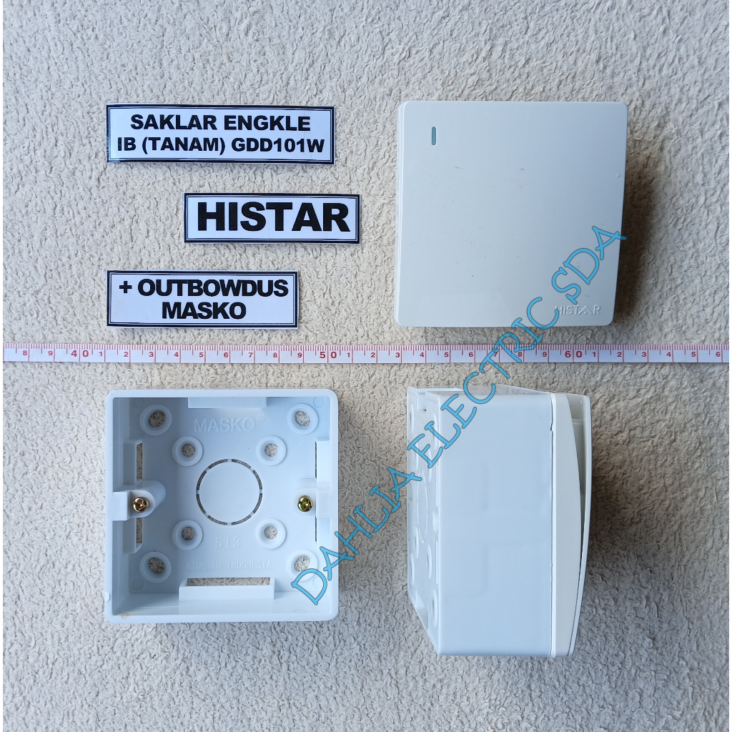 Jual SAKLAR SINGLE IB HISTAR GDD101W + OUTBOWDUS MASKO | Shopee Indonesia