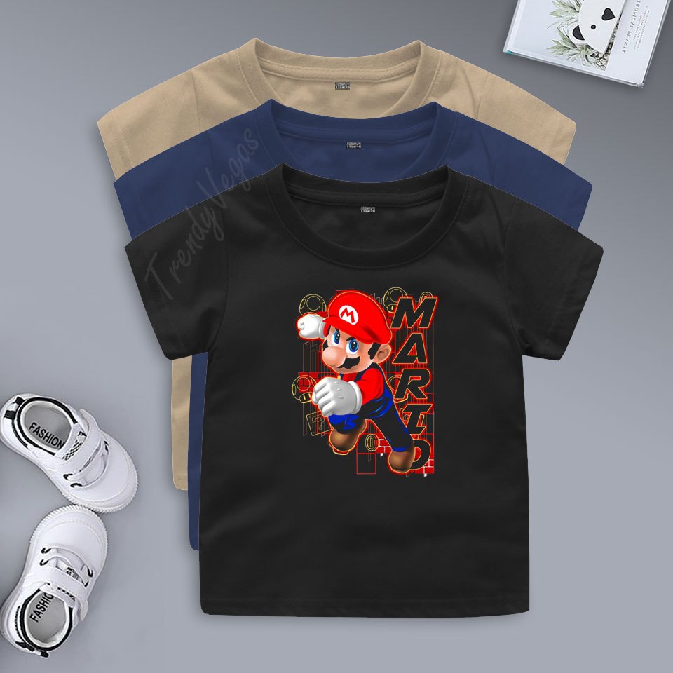 Jual Mario Bros Kaos anak 1-12tahun UNISEX 8warna Baju anak MARIO ...