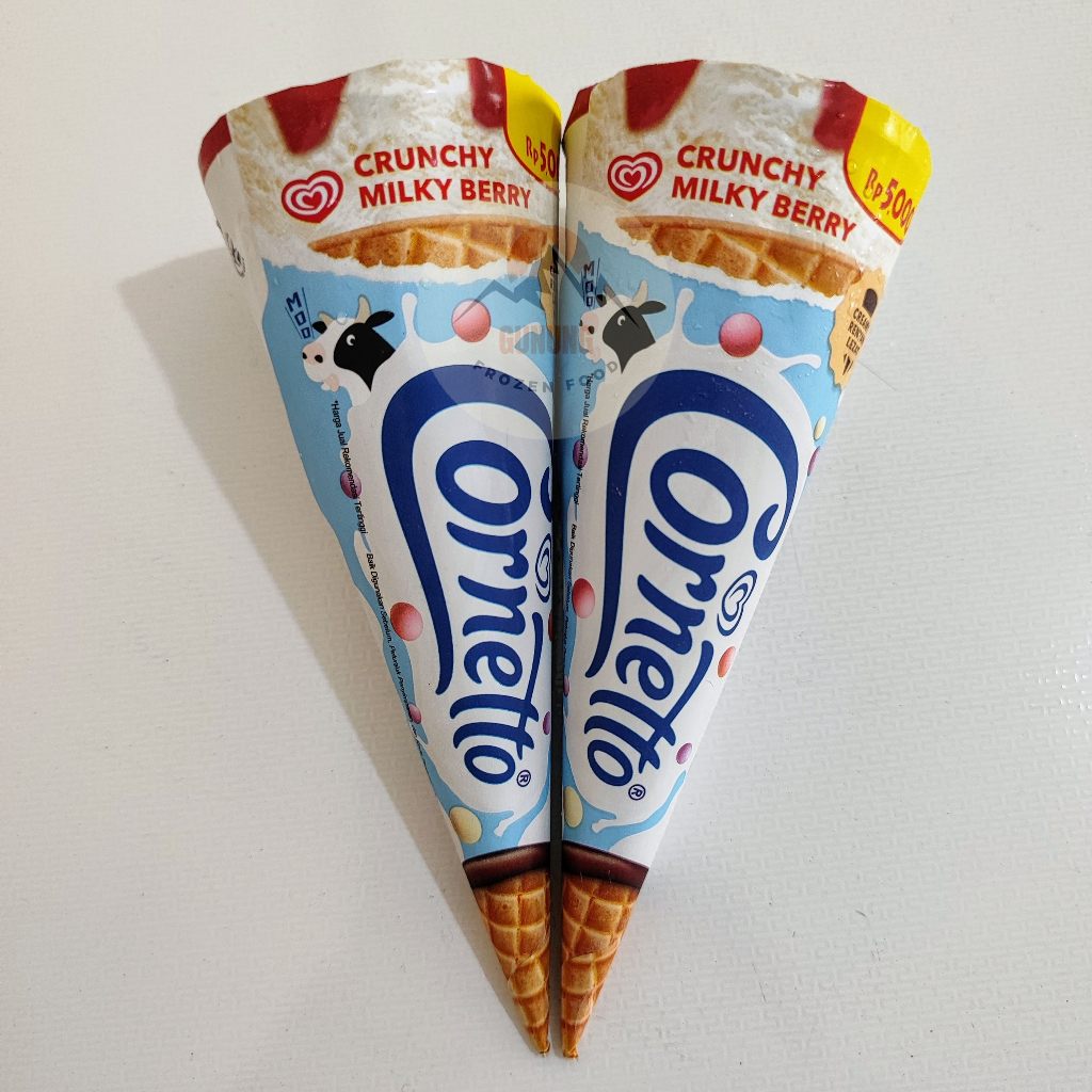 Jual Wall's Cornetto Crunchy Milky Berry 80ml | Shopee Indonesia