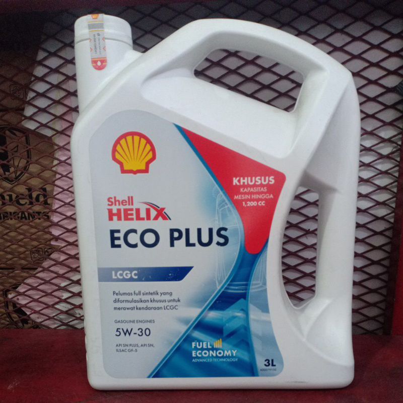 Jual SHELL HELIX ECO PLUS 5W-30 Fully Synthetic Motor Oil 3liter ...