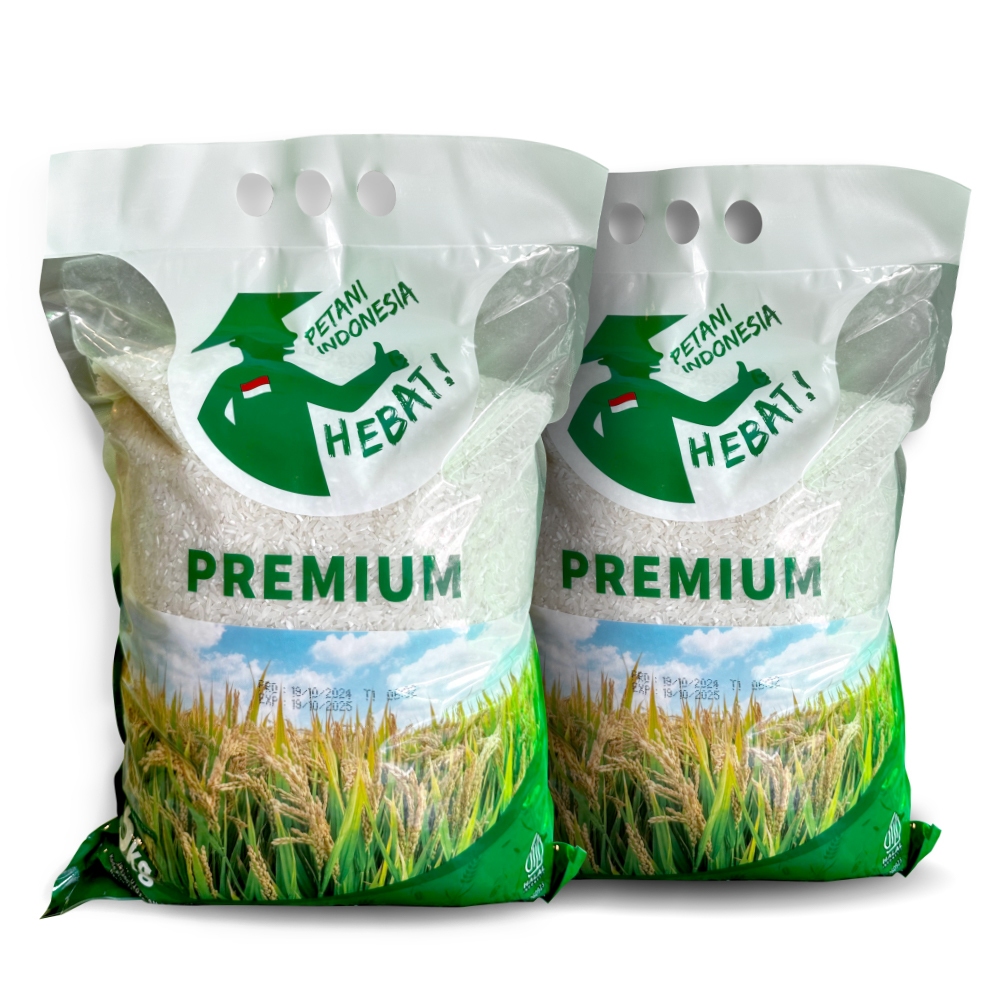 Jual Beras Petani Indonesia Hebat Bundling 2 Bag FREE Tas Belanja ...