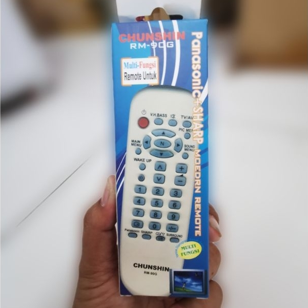 Jual Remot Chungsin TV Panasonic+sharp tabung RM-90G remote langsung pakai tanpa setting program ...