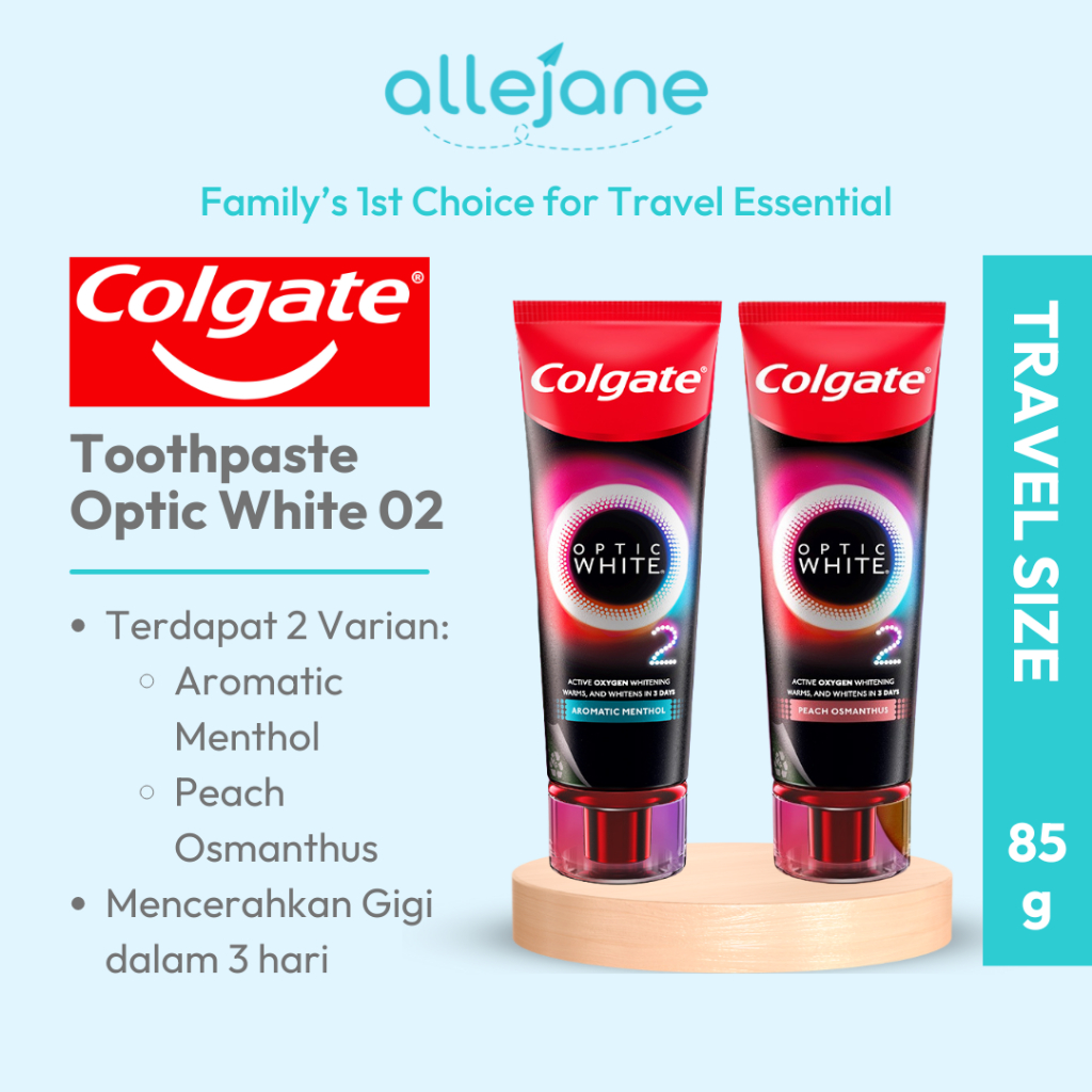 Jual Colgate Pasta Gigi Toothpaste Optic White O2 Whitening [All] 85g ...